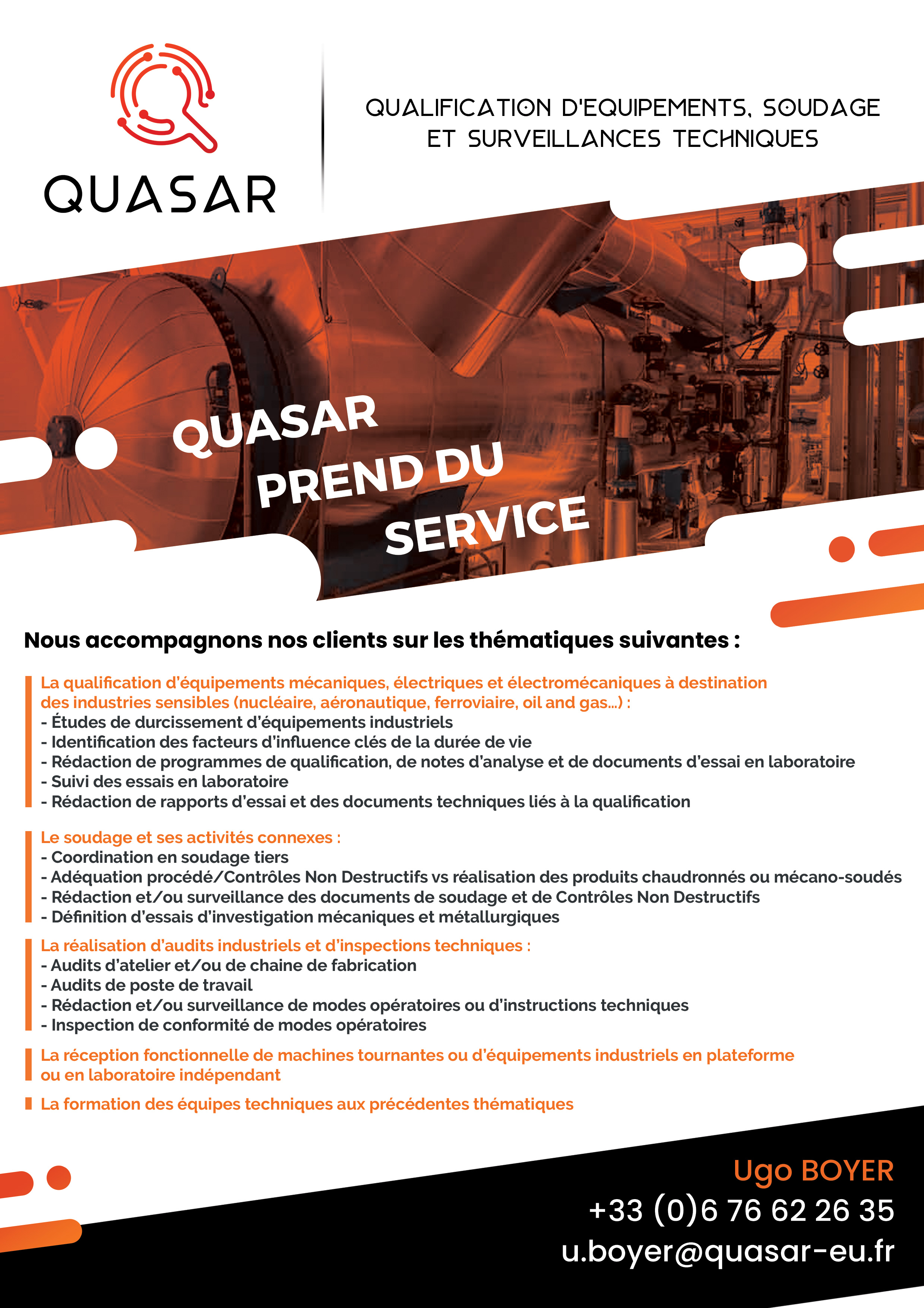 QUASAR - Qualifications, Soudage & Surveillances Techniques